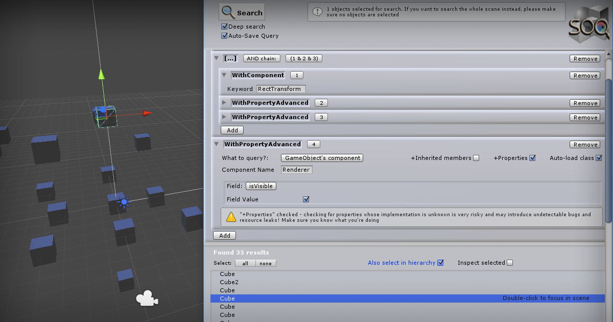 SOQ - Scene Objects Query | 유틸리티 도구 | Unity Asset Store