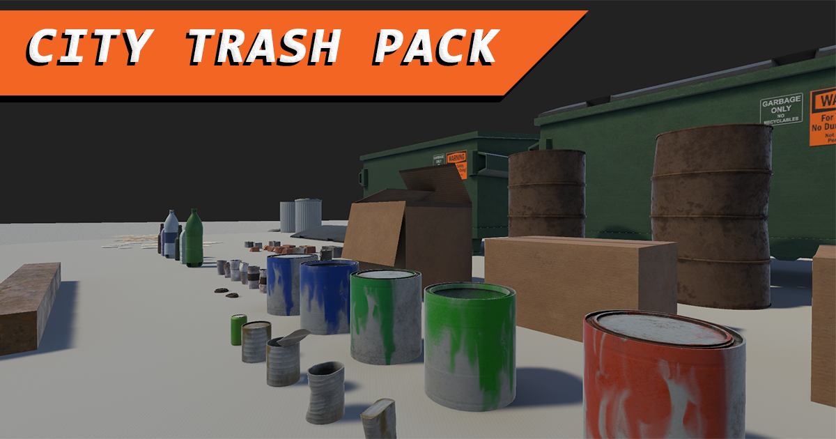 City Trash Pack | 3D Props | Unity Asset Store