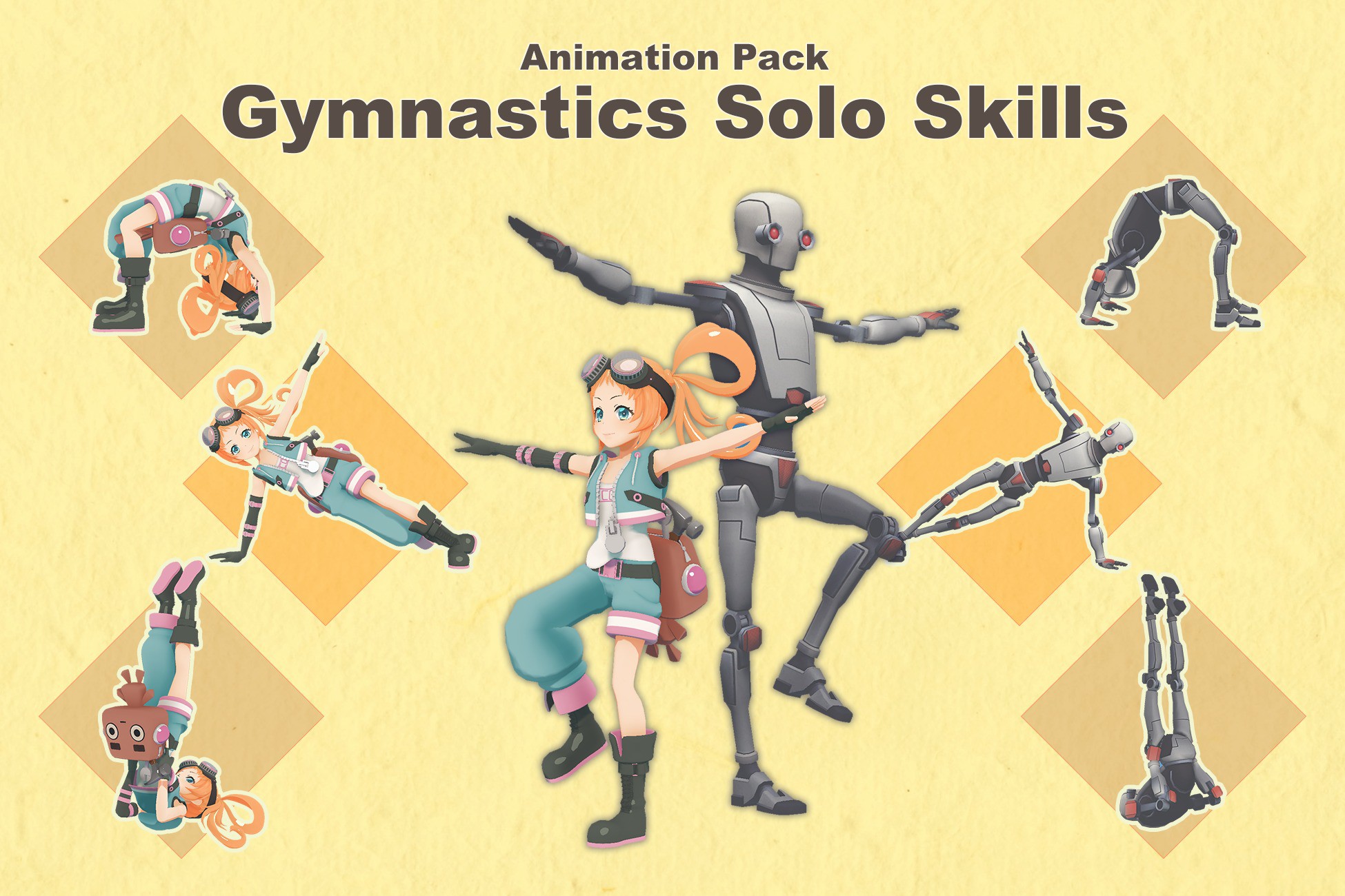 Animation Pack - Gymnastics Solo Skills | 3D Animations | Unity Asset Store