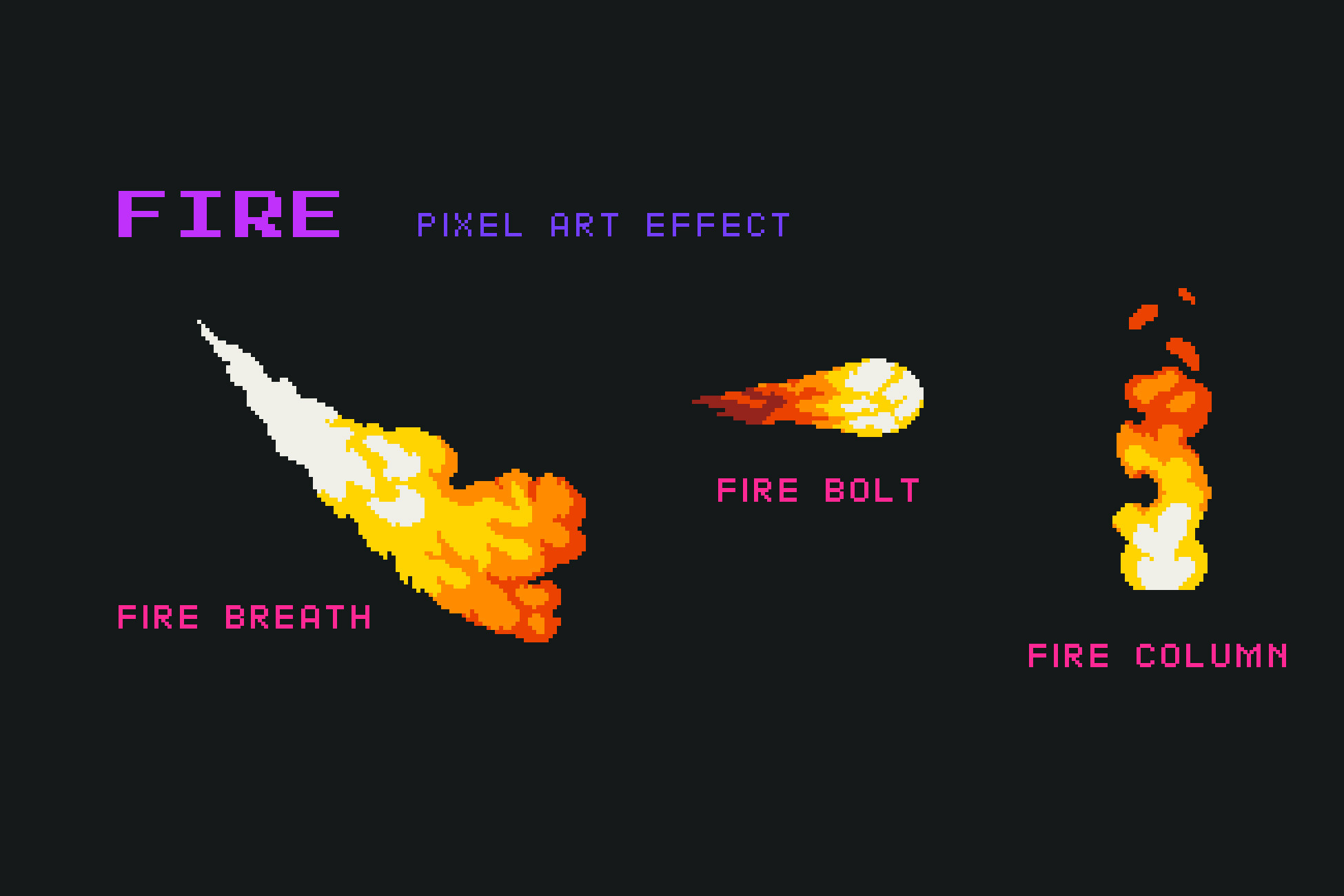 Fire Pixel Art Effect 2D Nature Unity Asset Store