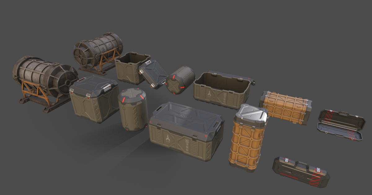 Sci-Fi Boxes Package | 3D Props | Unity Asset Store