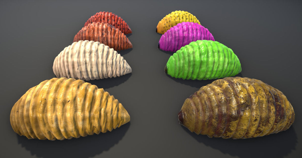 Realistic Small Fat Worms | 3D Characters | Unity Asset Store