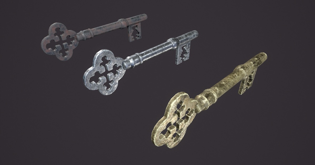 Medieval Skeleton Key 1 | 3D Props | Unity Asset Store