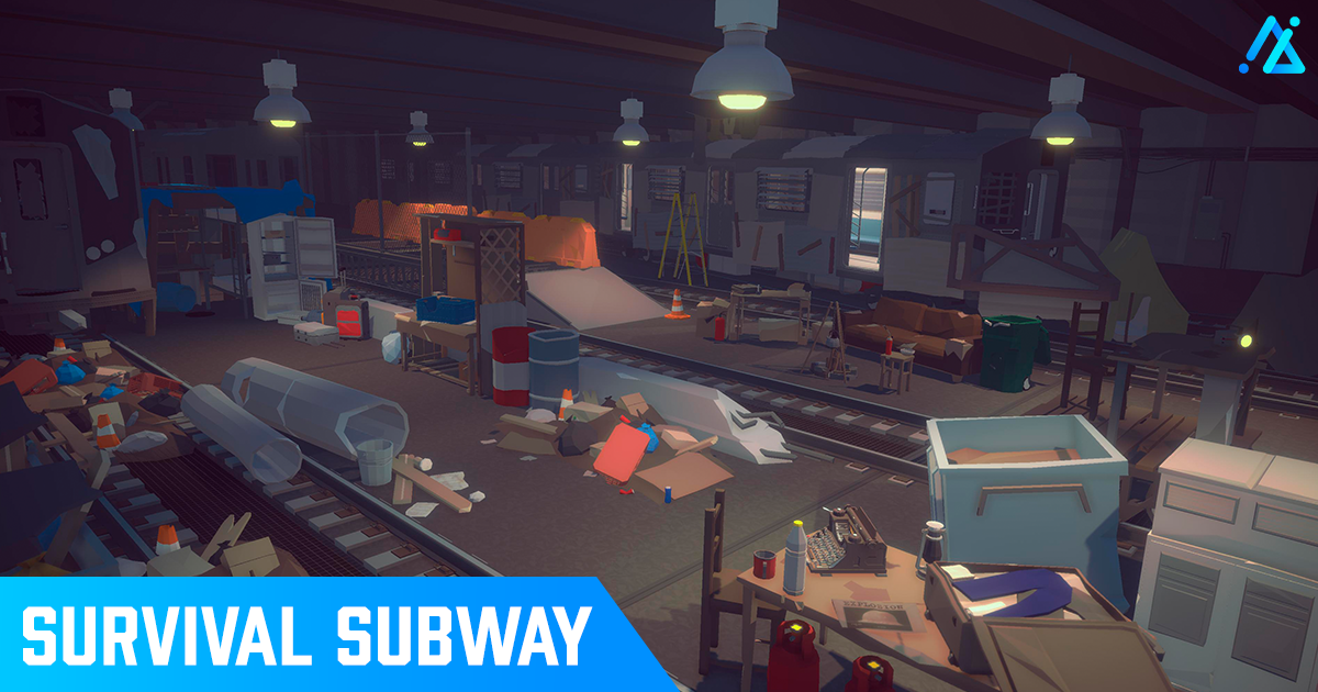 POLY - Survival Subway | 3D 環境 | Unity Asset Store