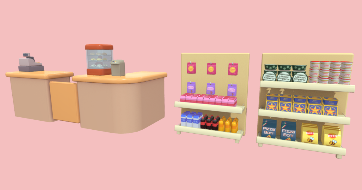 Cute Conveniencestore Set | 3D Props | Unity Asset Store