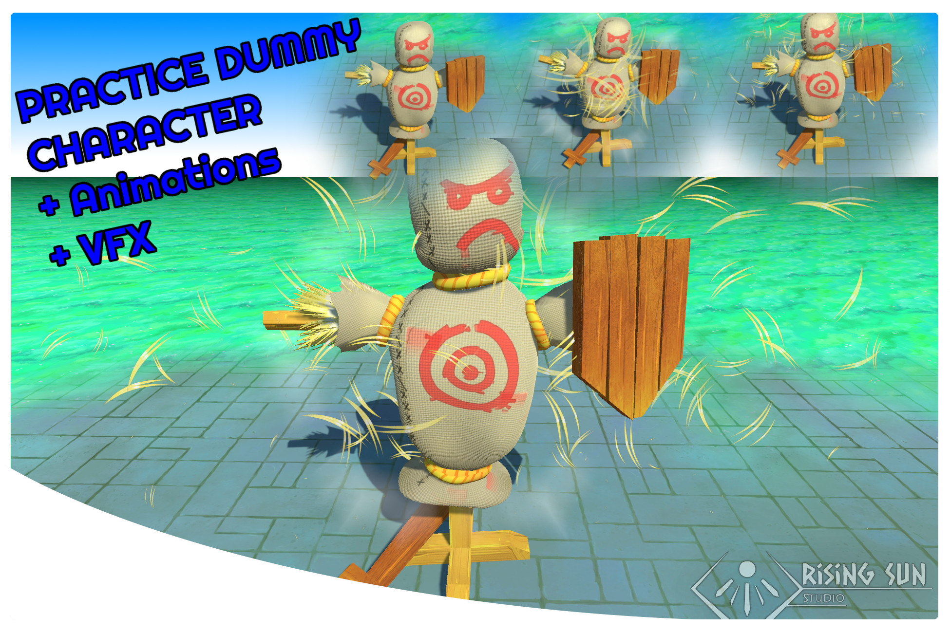 Practice Dummy Character | plus Animations and VFX by Rising Sun Studio
