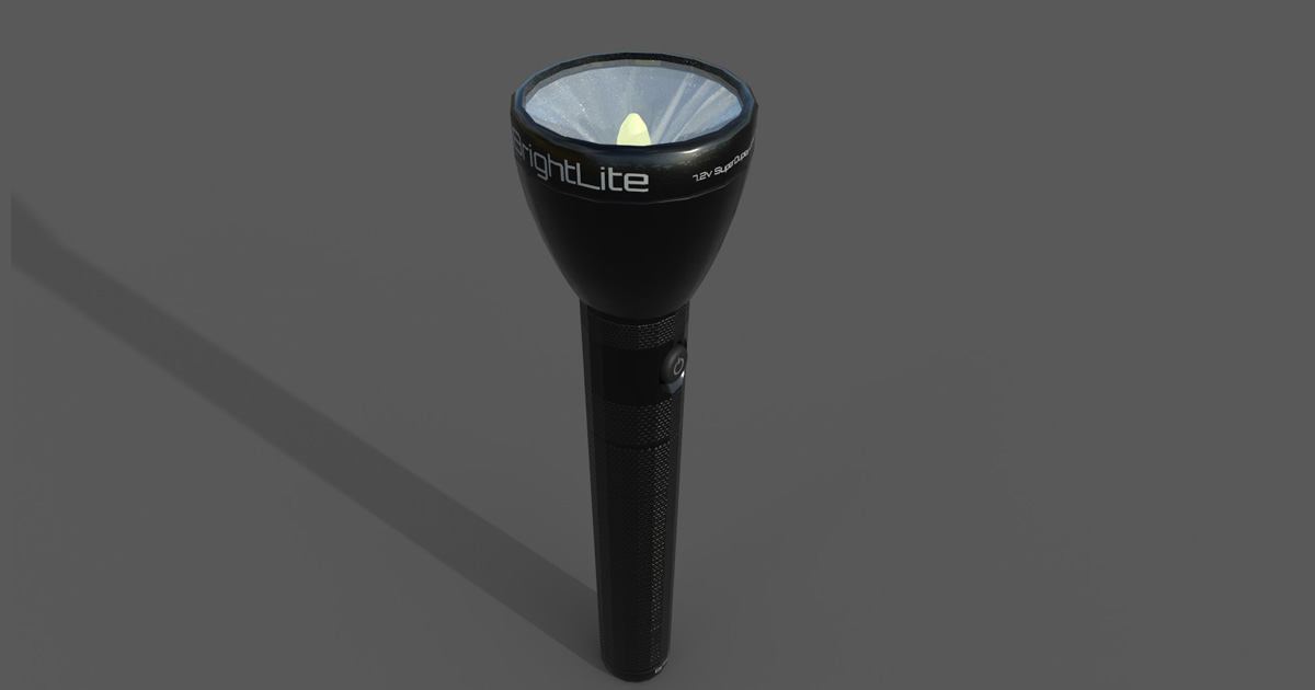 Flashlight Torch PBR | 3D Electronics | Unity Asset Store