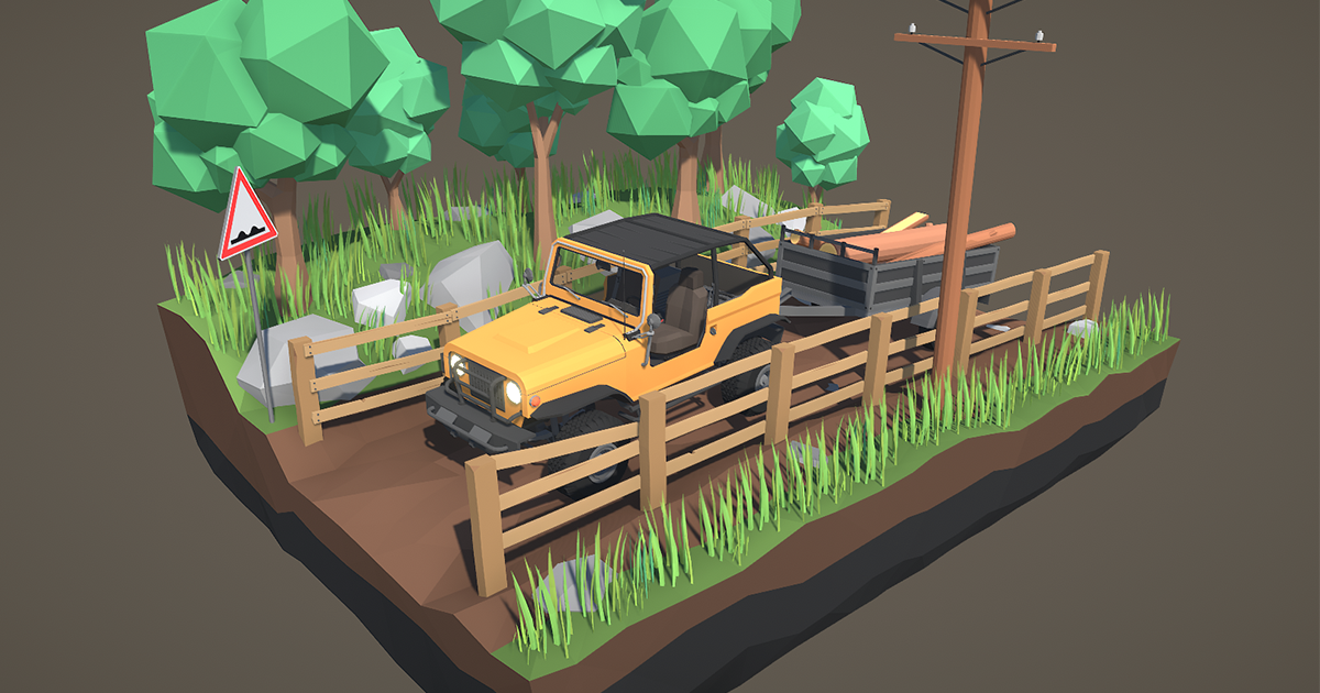 Offroad Car #2 - Stylized | 3D 汽车 | Unity Asset Store