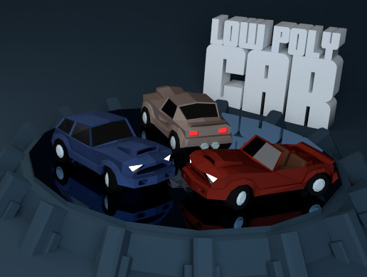 3 Low Poly Cars (Controllable & With Suspension) | Templates | Unity ...