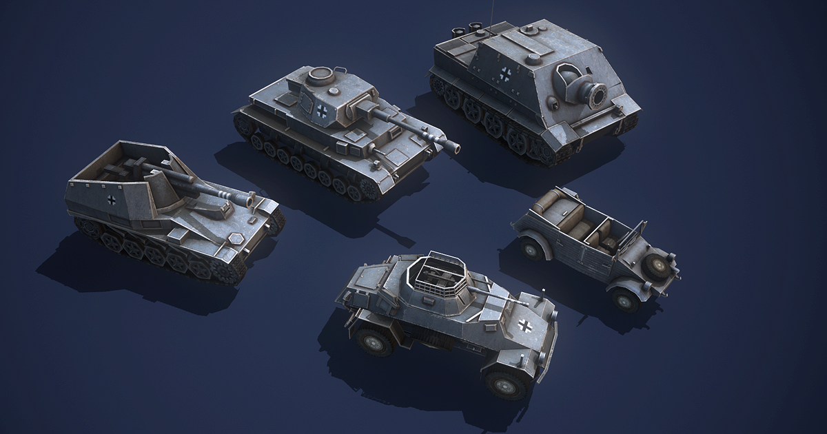 WWII Low Poly German Tanks #3 | 3D Land | Unity Asset Store