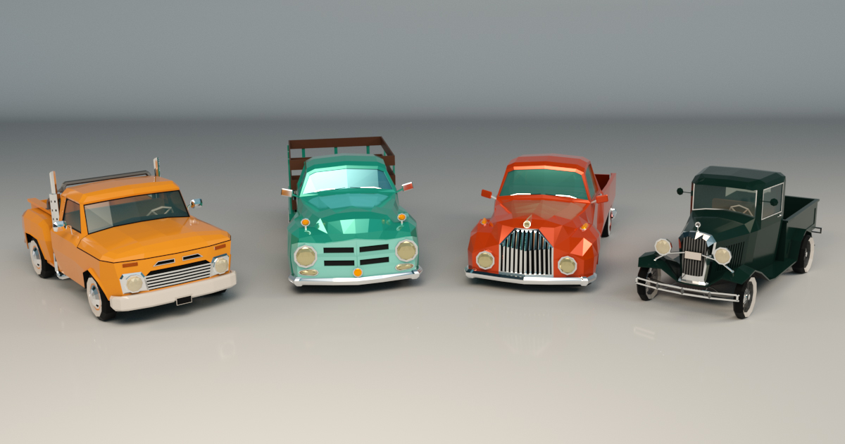 Low Poly Pickup Pack 01 | 3D Land | Unity Asset Store