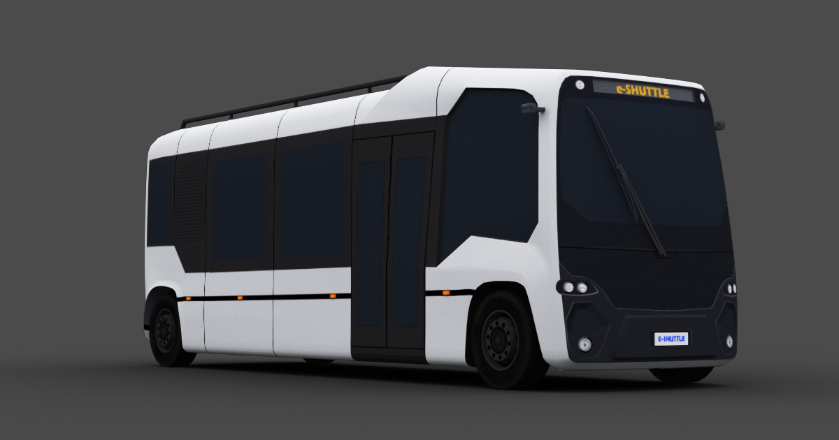 Electric Bus lowpoly 9 | 3D Land | Unity Asset Store