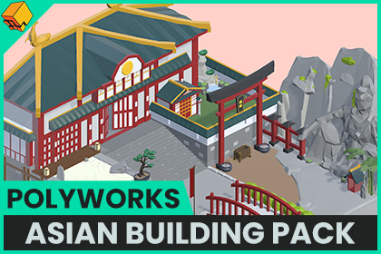 Low Poly Asian Building Pack - Polyworks | Unity AssetStore概要 优惠信息 beta