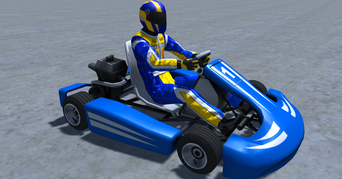 Low Poly Kart With Player 1 | 3D Land | Unity Asset Store
