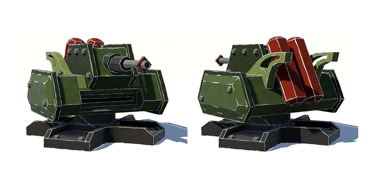 3D Defence Cannon Turret | 3D Sci-Fi | Unity Asset Store