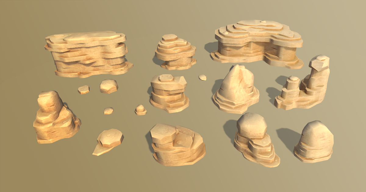 Desert rocks — Hand-painted | 3D Landscapes | Unity Asset Store