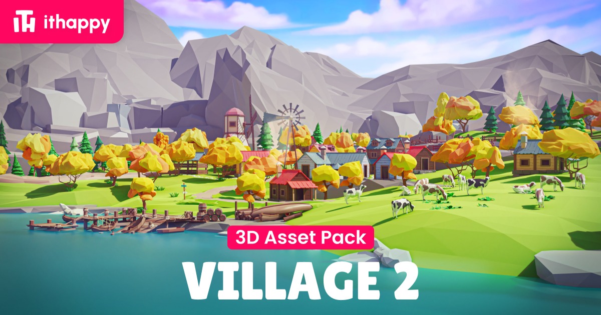 Village 2 - Low Poly 3D Models Pack | 3D Environments | Unity Asset Store