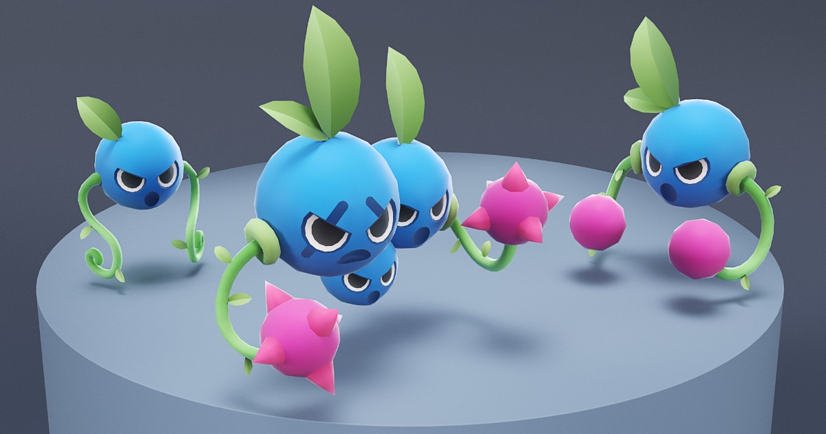 Cartoon Characters - Blueberry Warriors | 3D Creatures | Unity Asset Store