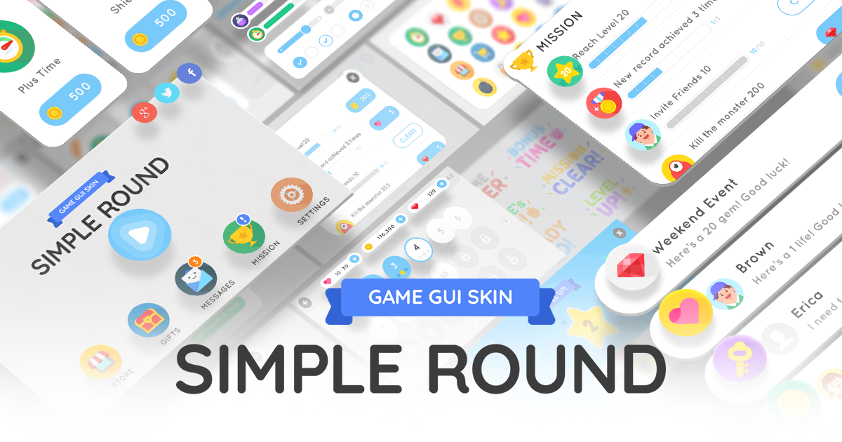 GUI - Simple Round | 2D GUI | Unity Asset Store