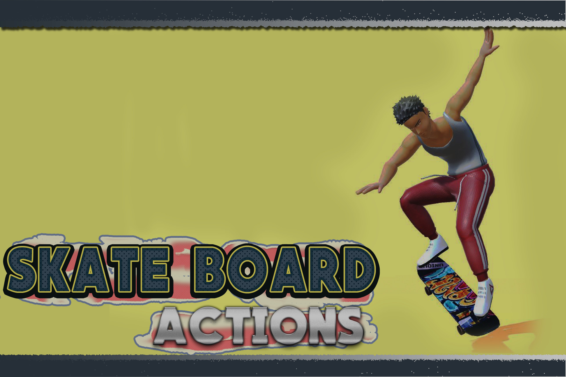 SkateBoard Avatars Actions SA | 3D 动画 | Unity Asset Store