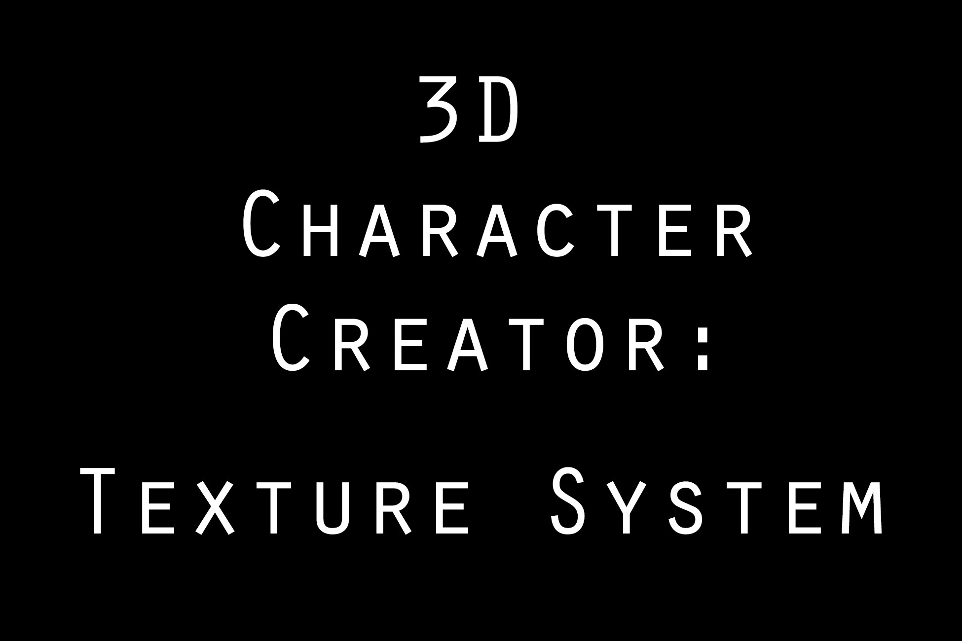 3D Character Creator: Texture System | Modeling | Unity Asset Store