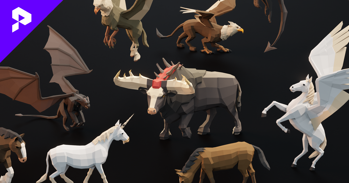 Low Poly Animated Fantasy Creatures | 3D Animations | Unity Asset Store
