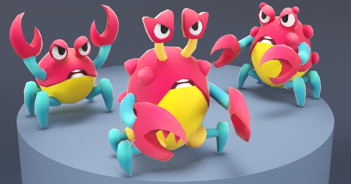 Cartoon Characters - Mad Crabs Warriors | 3D Creatures | Unity Asset Store