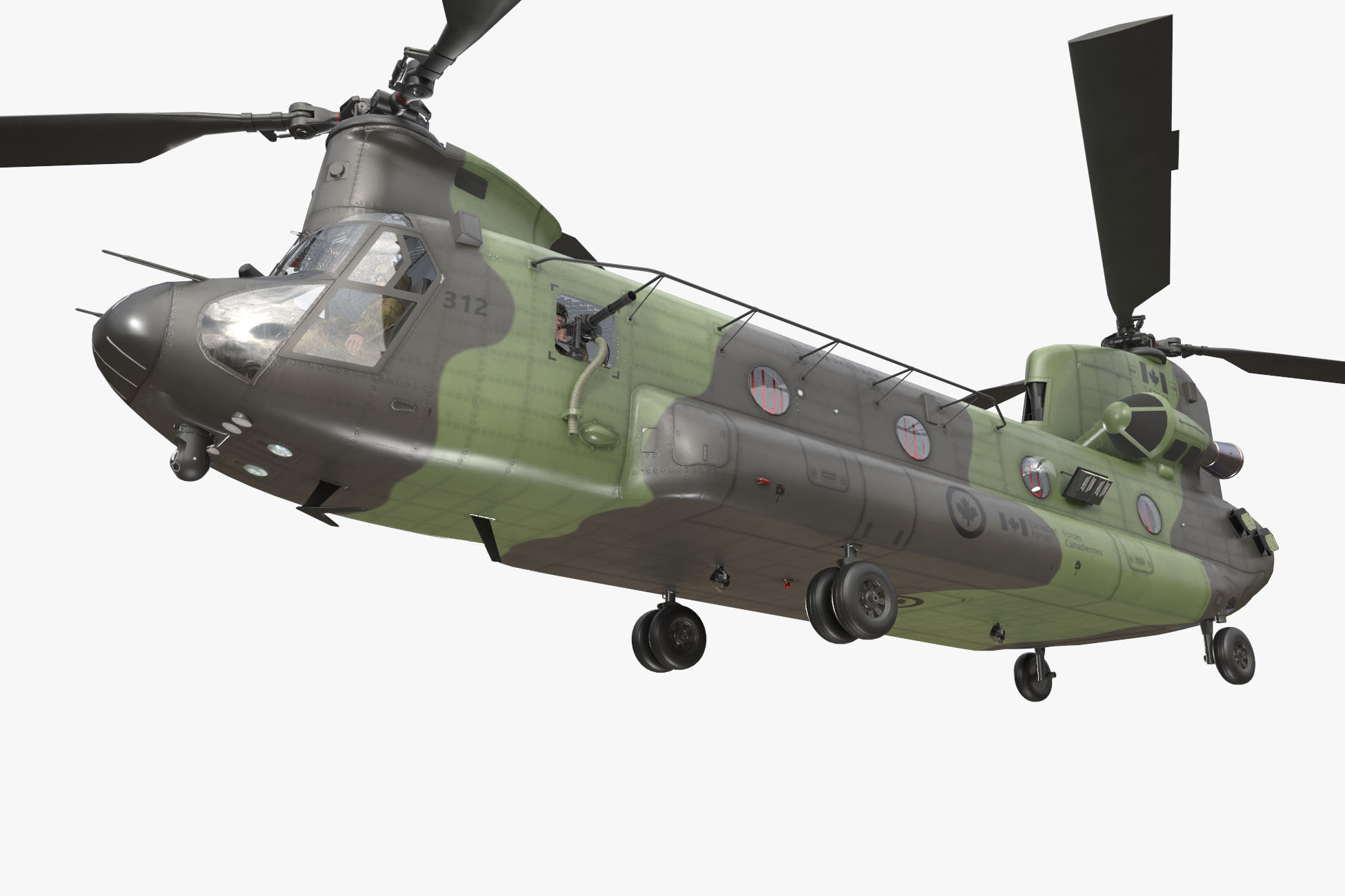 CH-47 Chinook RCAF Basic Animation | 3D Air | Unity Asset Store