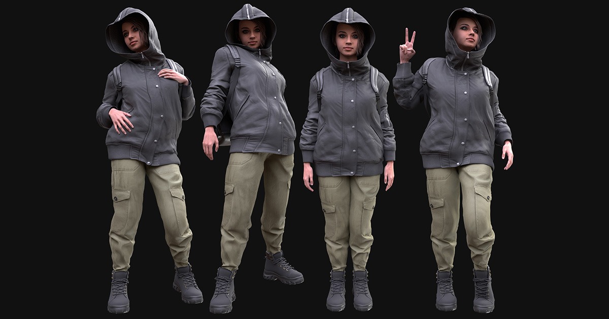 Woman in Autumn Outfit 2 - Rigged | 3D Characters | Unity Asset Store