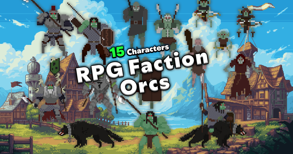 Pixel 2D RPG Character Mega Pack (Faction Orcs) | 2D Characters | Unity Asset Store