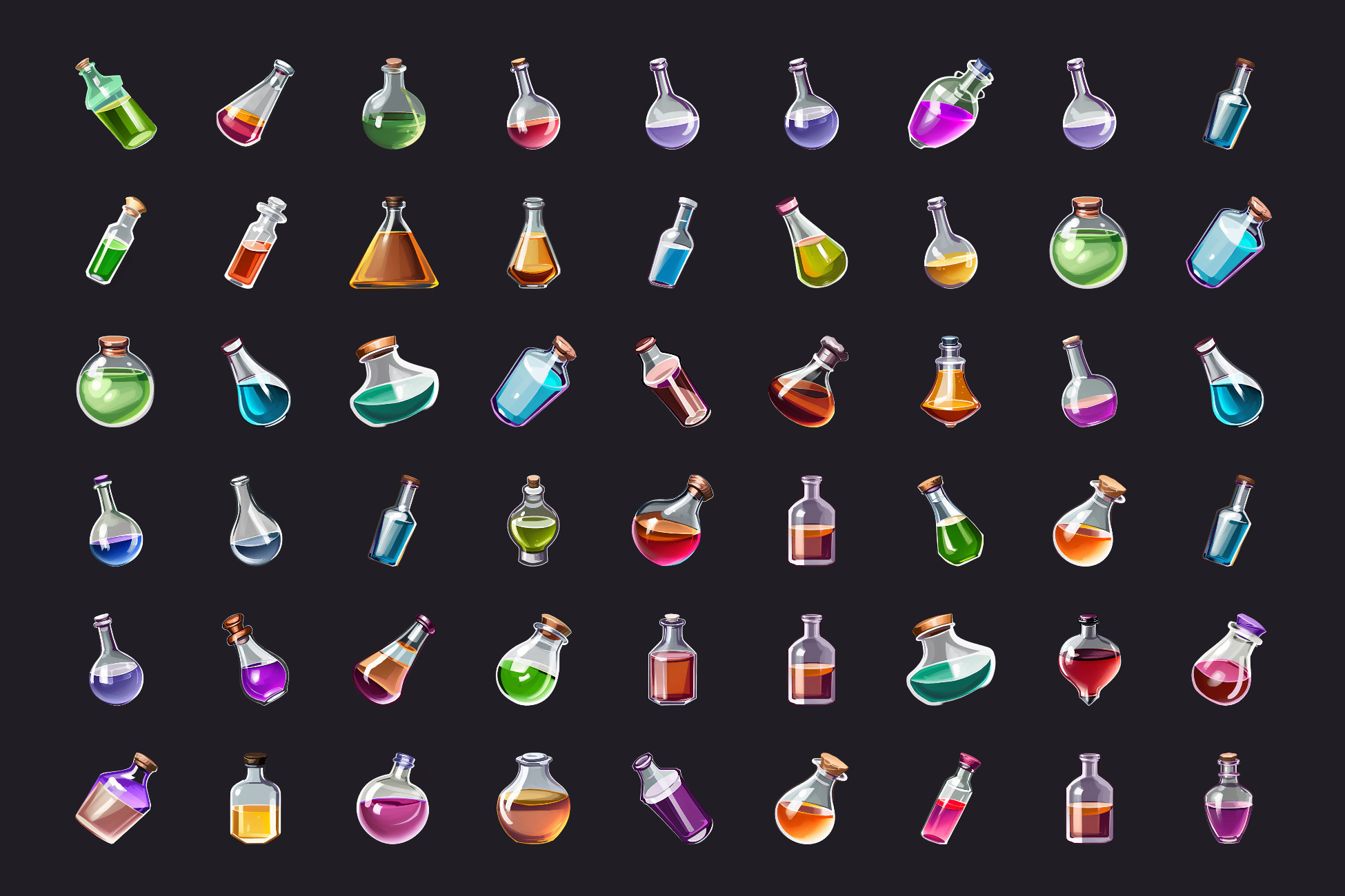 RPG Potions Package | 2D Icons | Unity Asset Store