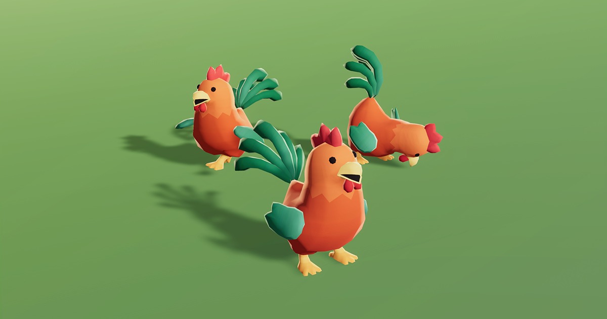 Farm Rooster Cute Series | Characters | Unity Asset Store