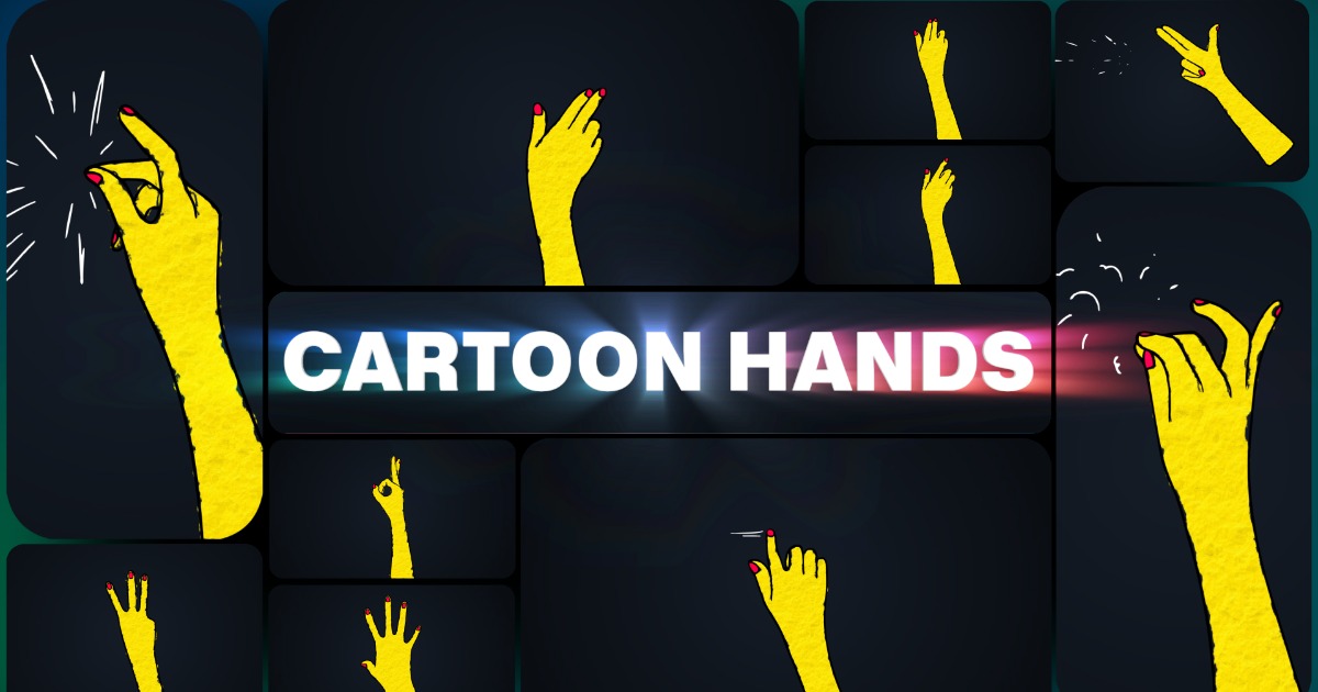 Cartoon Hands 11-20 | 2D Textures & Materials | Unity Asset Store