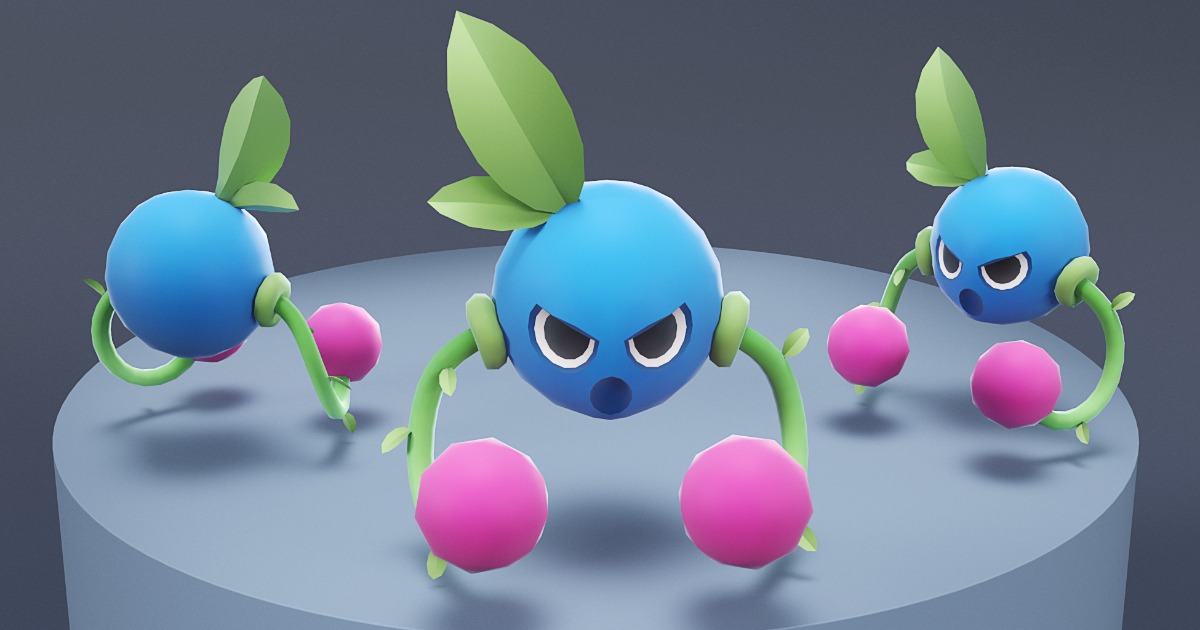 Cartoon Characters - Medium Blueberry Warrior | 3D 생물 | Unity Asset Store