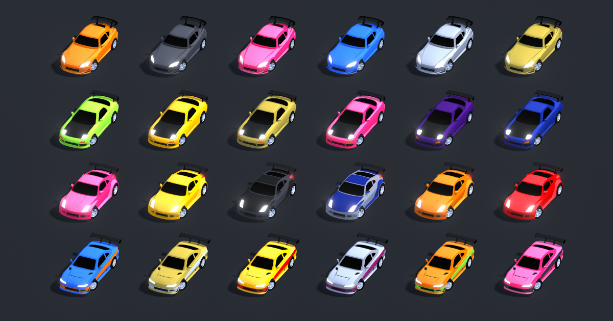 STYLIZED: Tuned Drift Cars | 3D Land | Unity Asset Store