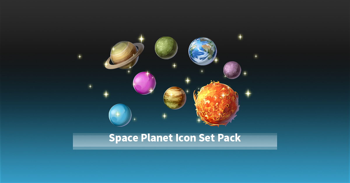 Space Planet Icon Set Pack | 2D Icons | Unity Asset Store