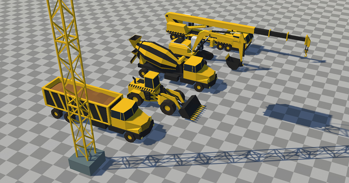 TUF: Construction Vehicles Pack | 3D Land | Unity Asset Store