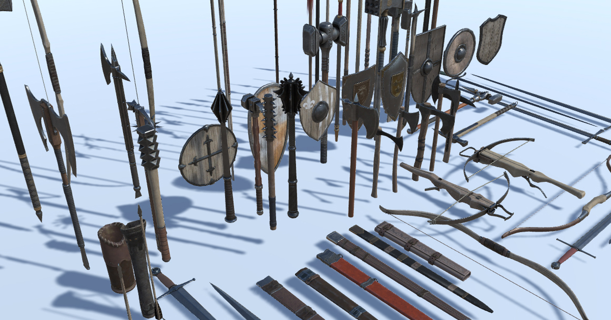 Medieval Weapons Pack PBR | 3D Weapons | Unity Asset Store
