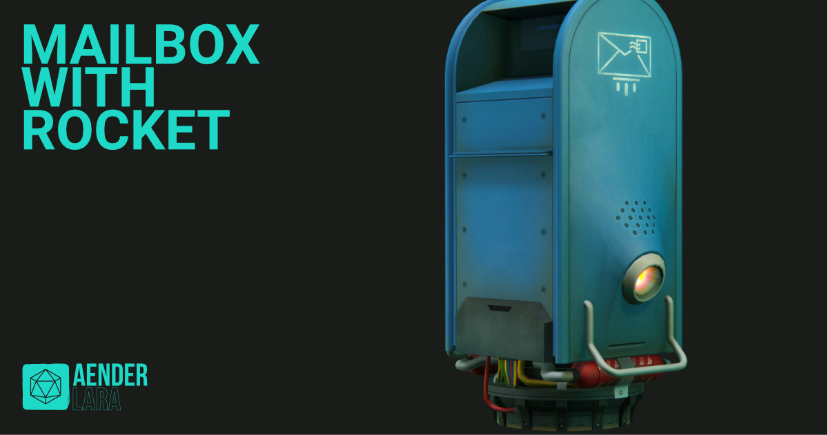 Mailbox with Rocket - Floating scifi mailbox | 3D Props | Unity Asset Store