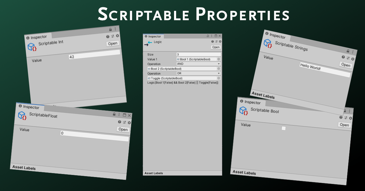 Scriptable Properties | Level Design | Unity Asset Store