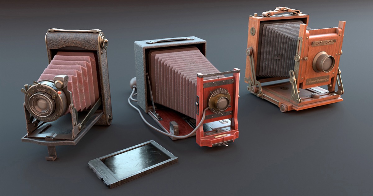 Vintage Cameras Pack | 3D Props | Unity Asset Store