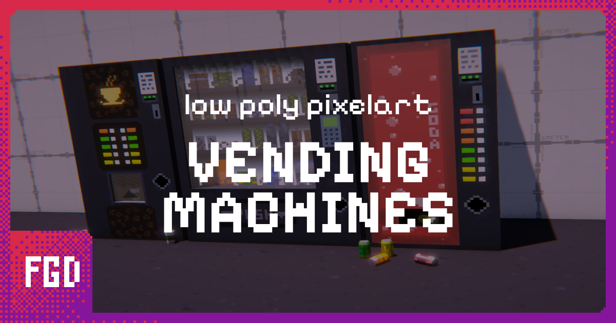 Vending Machines - Lowpoly 3D Pixel Art Pack | 3D Props | Unity Asset Store