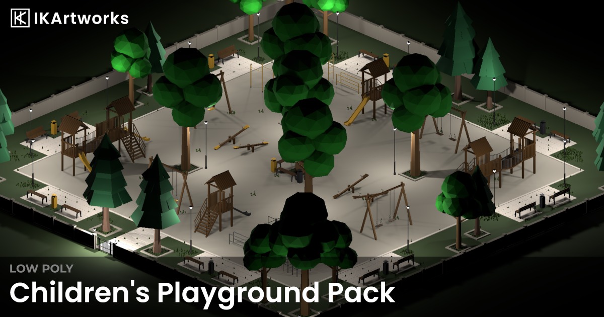 Low Poly Children's Playground Pack | 3D Urban | Unity Asset Store