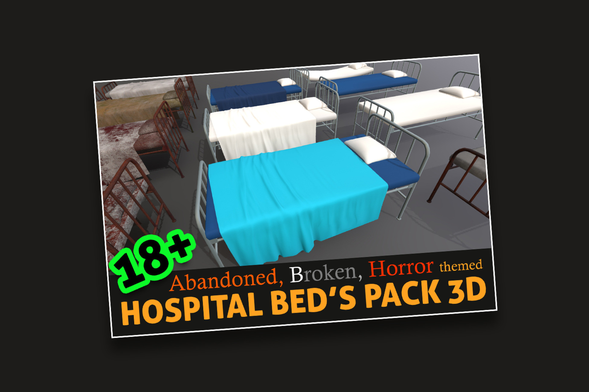 Hospital Bed's(Old, Abandoned, Horror) | 3D Interior | Unity Asset Store