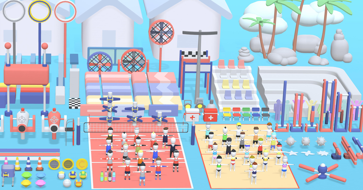 Hyper Casual Mega Volleyball | 3D Characters | Unity Asset Store
