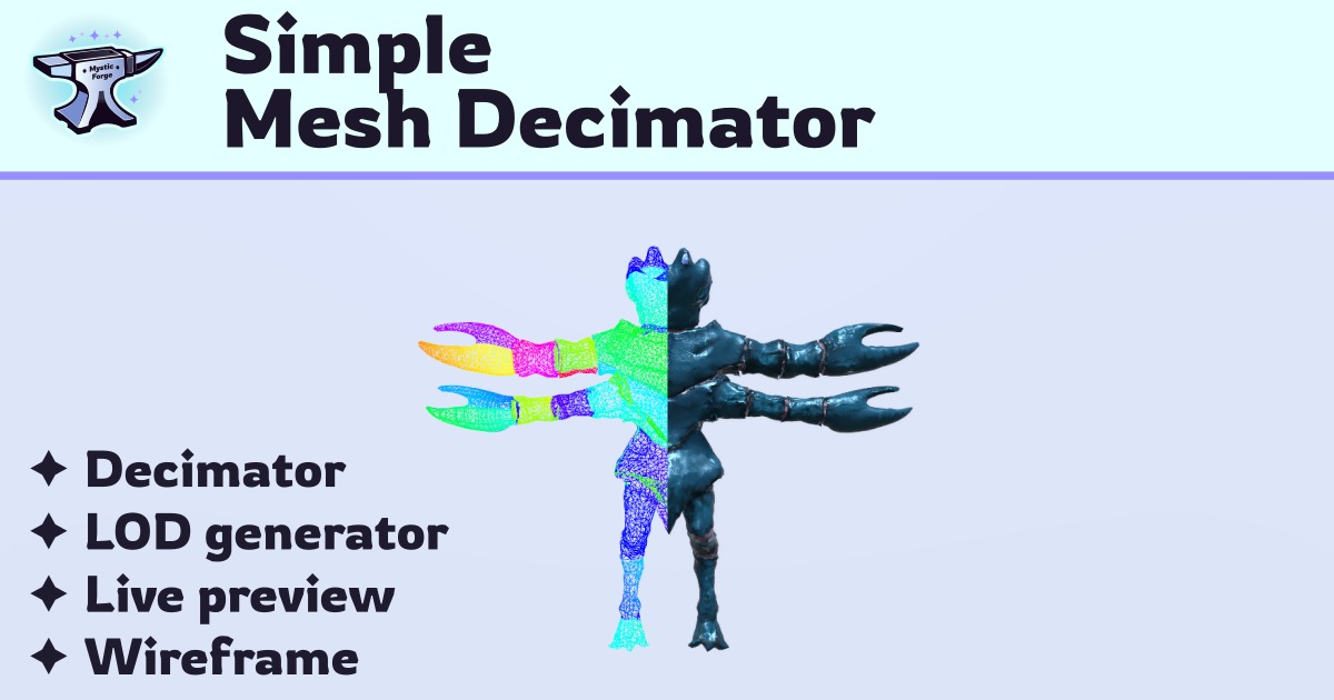 Simple Mesh Decimator | Modeling | Unity Asset Store