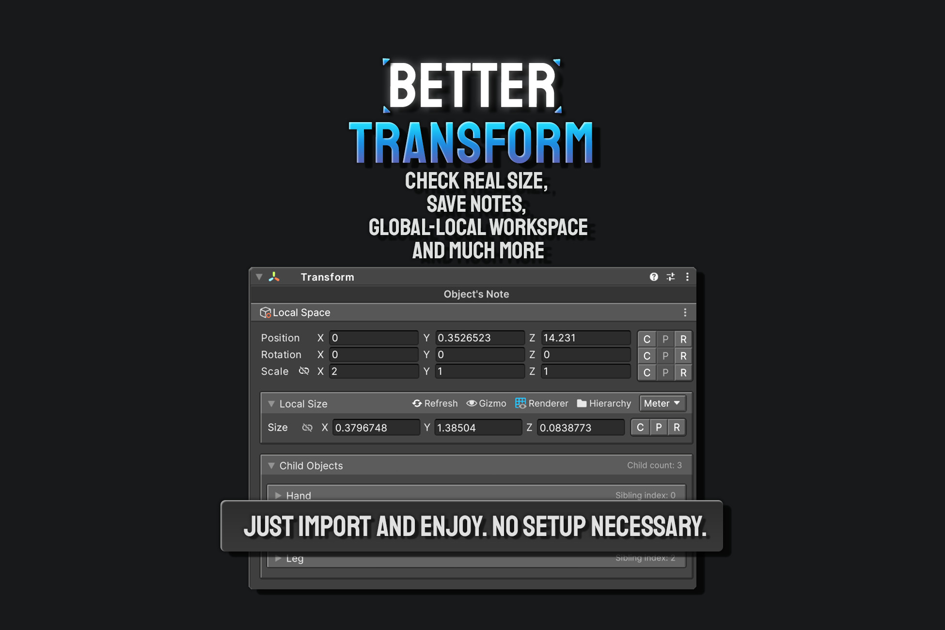 Better Transform - Size, Notes, Global-Local Workspace & Parent/Child ...