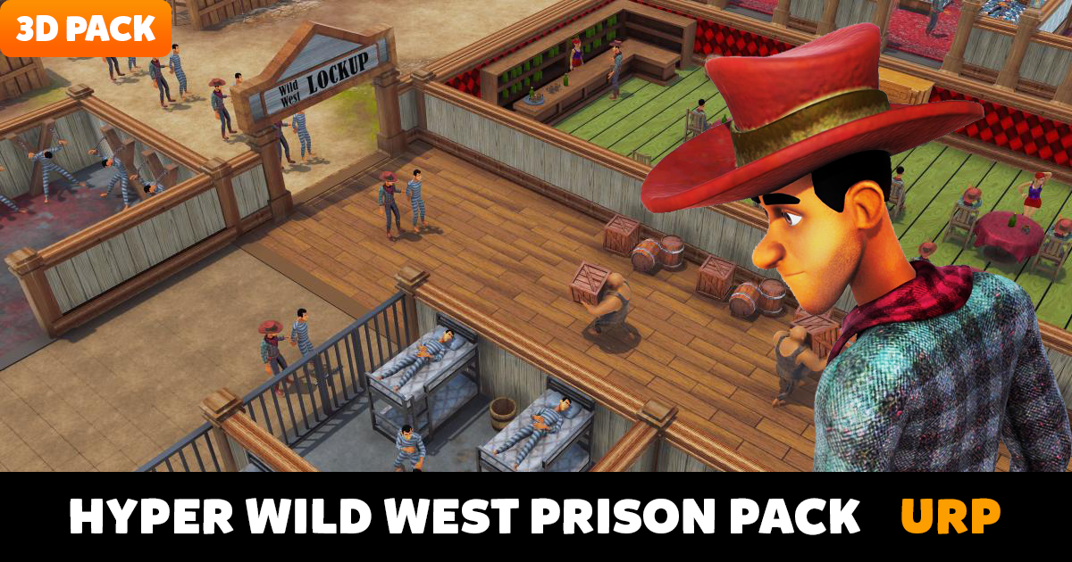Hyper Wild West Prison Pack-Stylized Idle Environment (URP Ready) | 3D ...