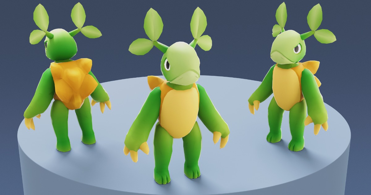Cartoon Characters - Medium Vegeturtle Warrior | 3D Creatures | Unity ...