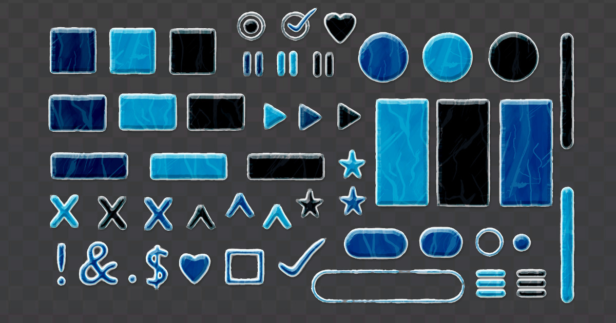 1000+ Frozen Button's & Weapons 2D | 2D | Unity Asset Store